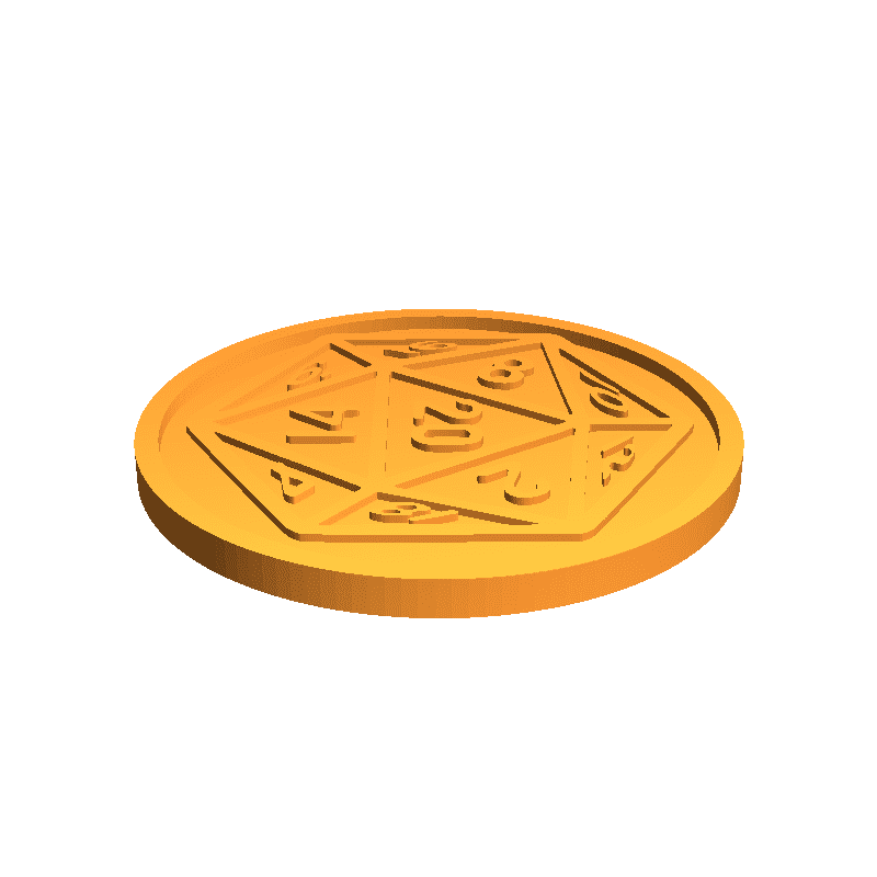 Board Games & Card Games STL Download - D20 Tokenby McNole