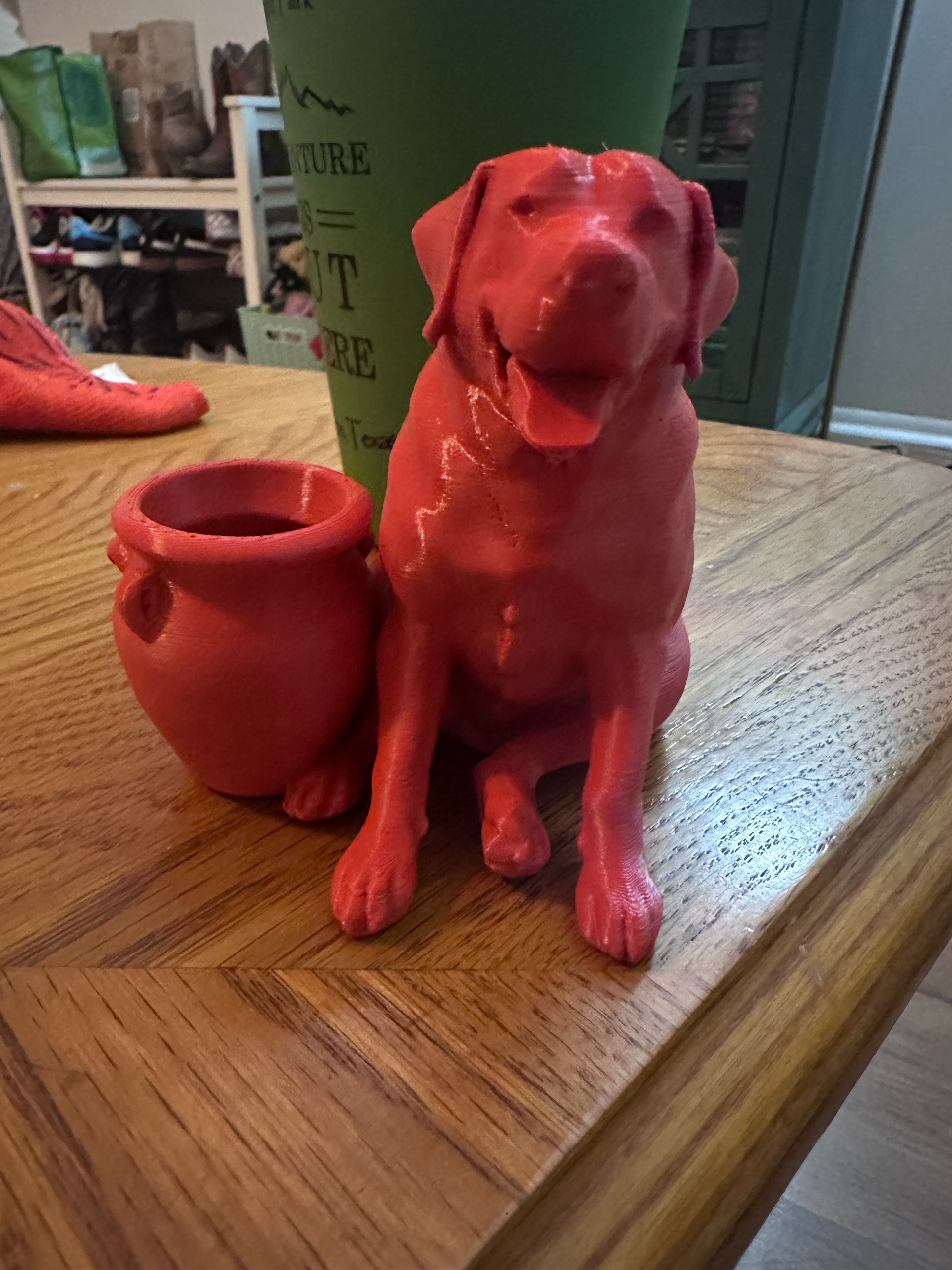 Labrador with a flower pot for a succulent | Creality Cloud