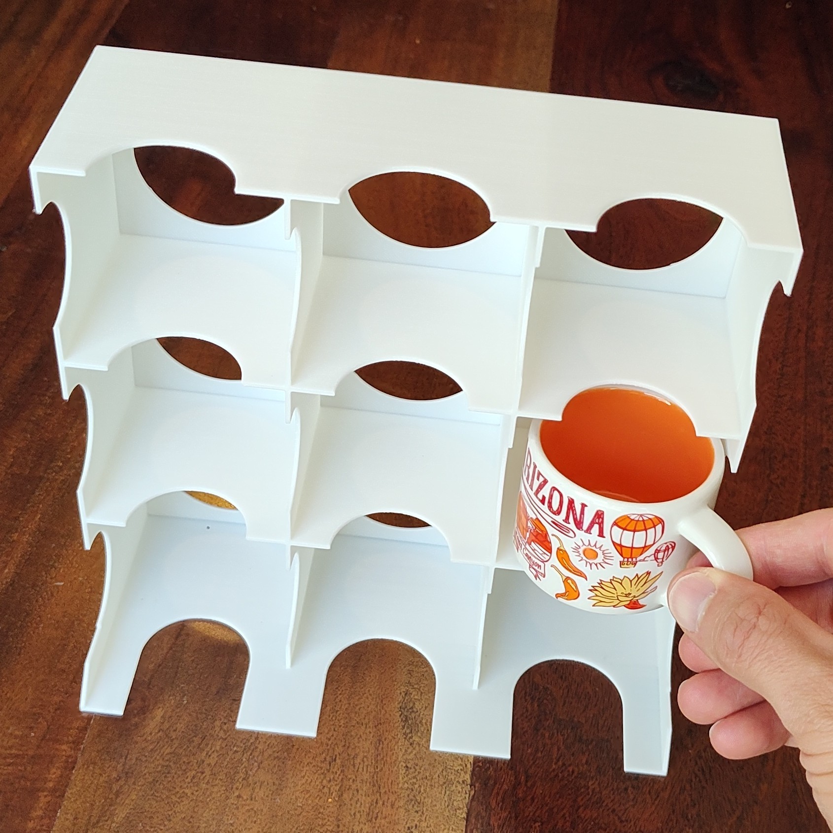 3D Printer Files | 3MF File | Espresso Cup Shelf (2 1/2" x 2 1/2" Max ...