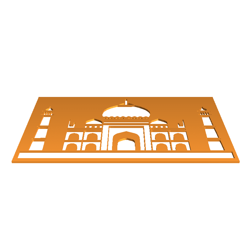 Free Digital Art STL Download - Taj Mahal stencilby SMT_M 🦊
