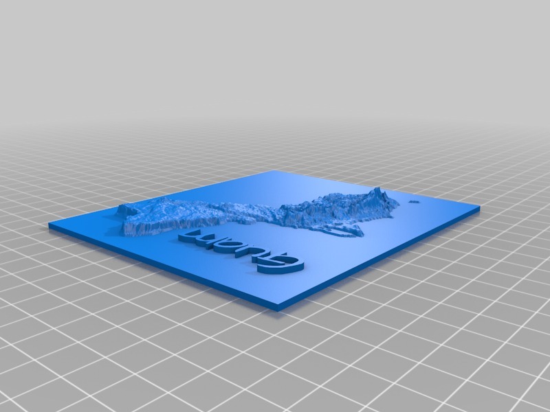 3D Printer Files | 3MF File | Guam Relief Map | Creality Cloud