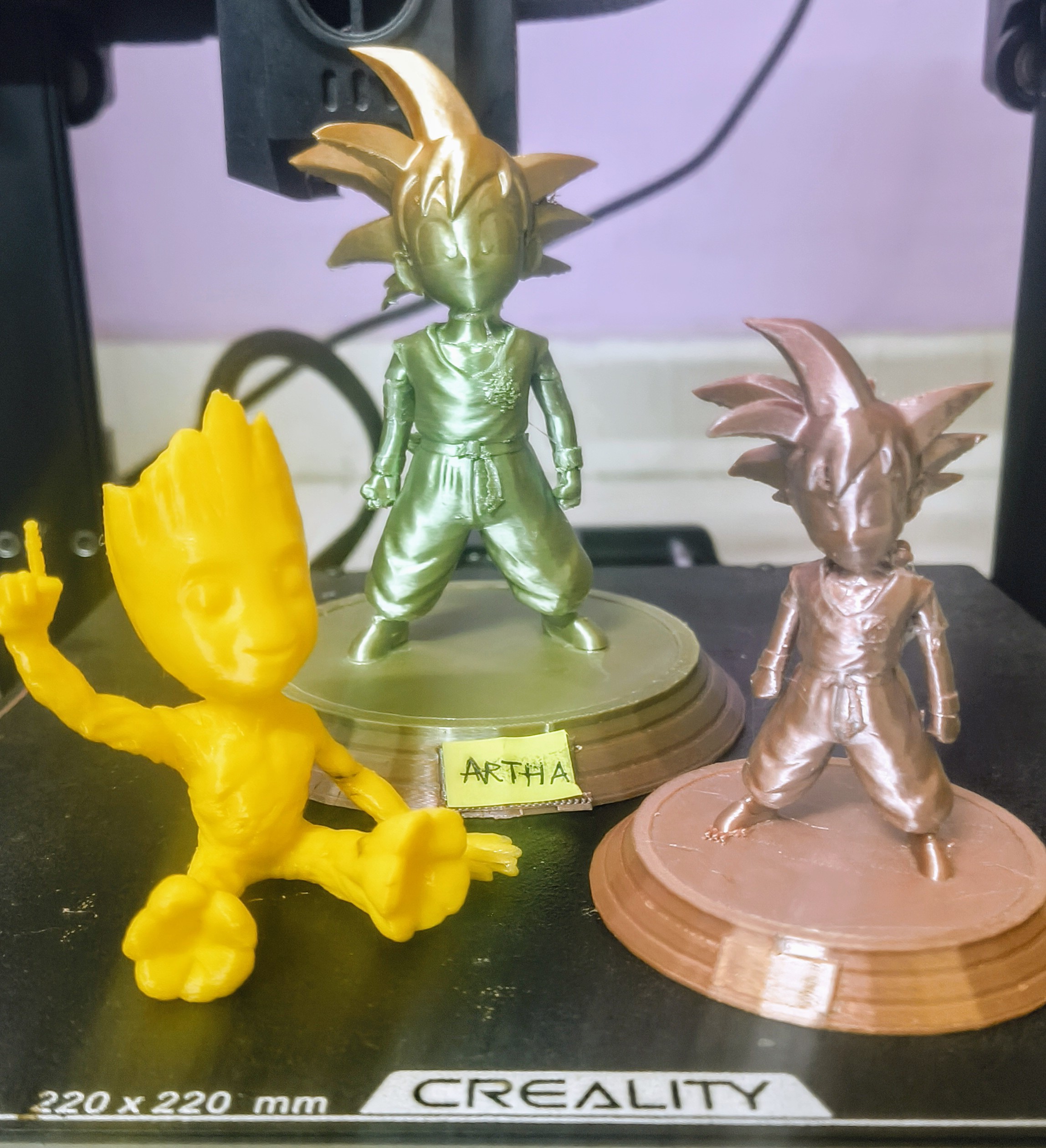Nice printing of Goku and Groot. | Creality Cloud