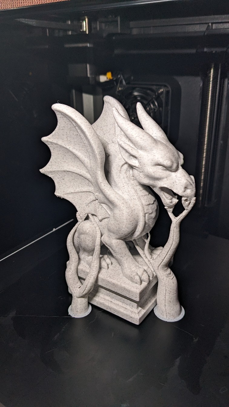 print turned out really nice in granite filament. supports were really ...