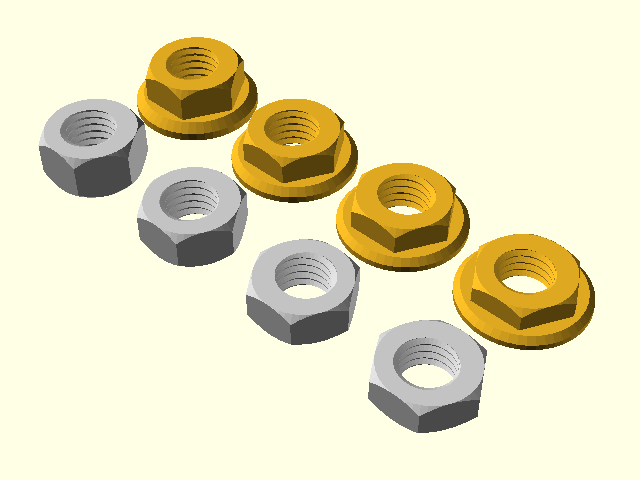 M8 bolts and nuts library | 3D models download | Creality Cloud