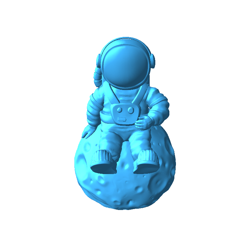 Man sitting on the moon | 3D models download | Creality Cloud