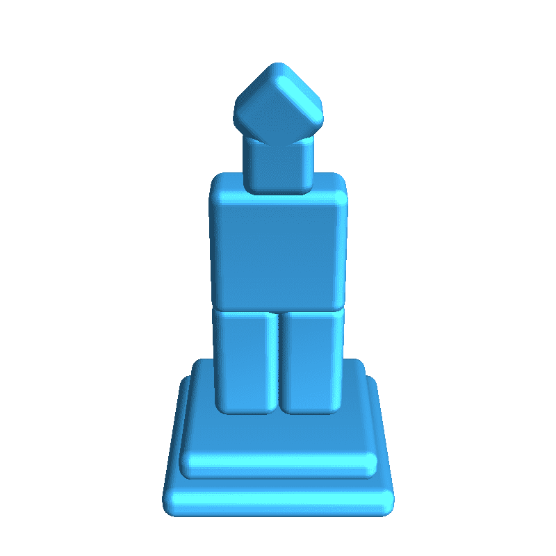 Block Man Chess Set | 3D models download | Creality Cloud