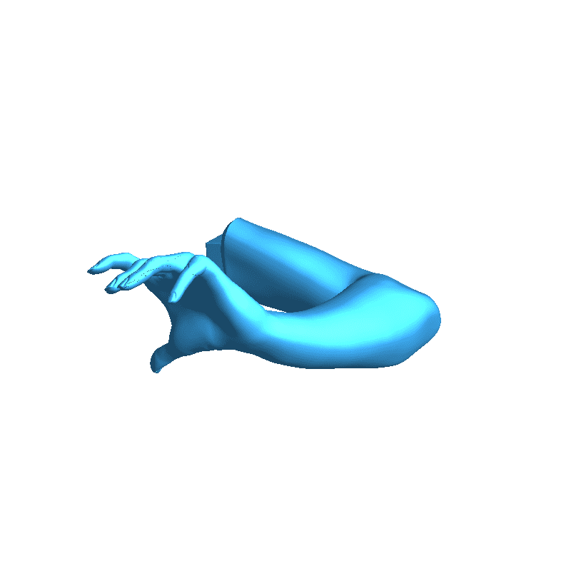 Free Characters & Creatures STL Download - left armby Youri Kram