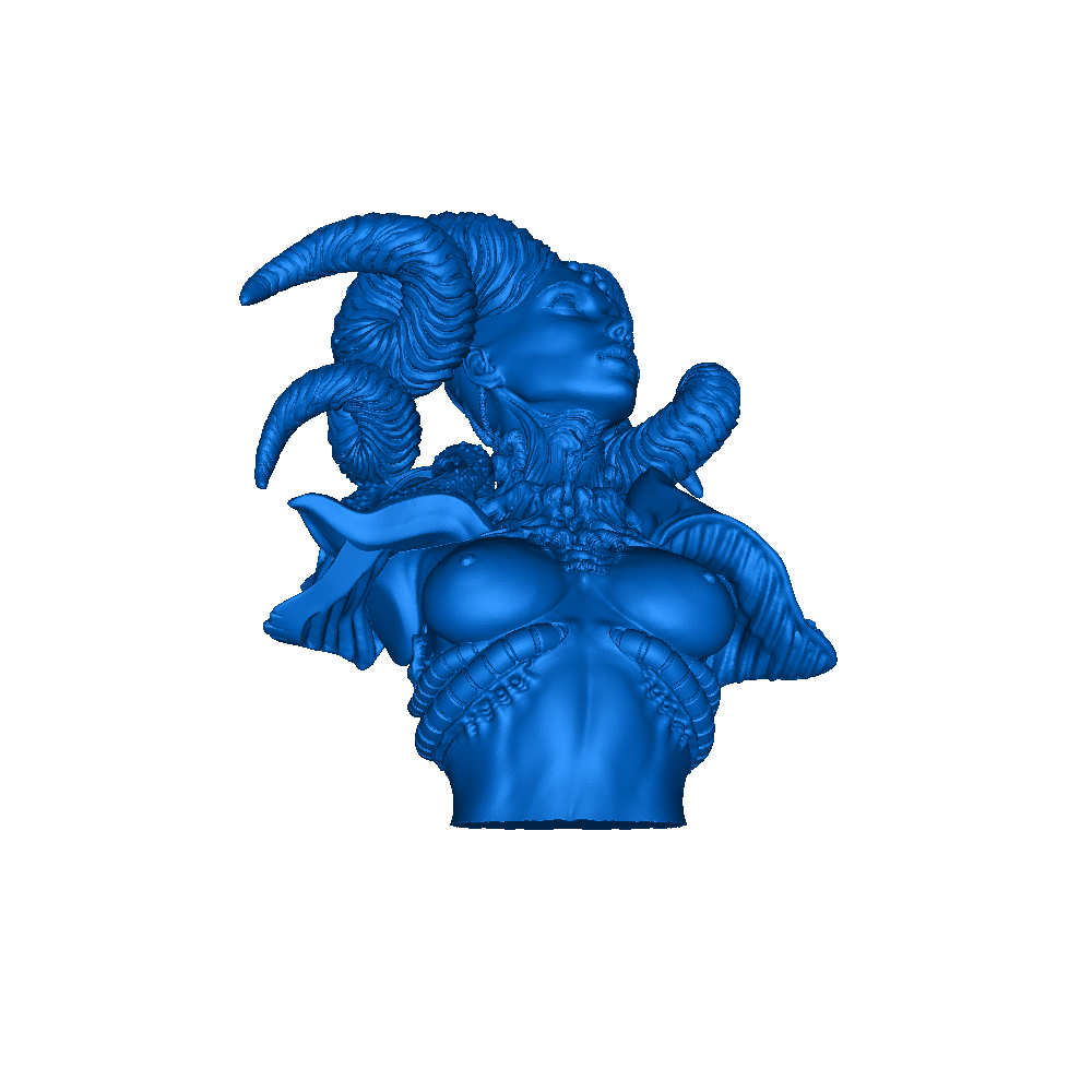 Free Characters & Creatures STL Download - horned femaleby Thomas Mcfall