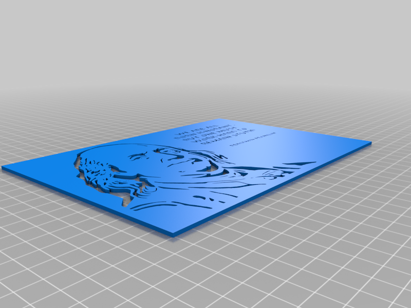 Free Digital Art STL Download - Benjamin Franklin stencilby SMT_M 🦊