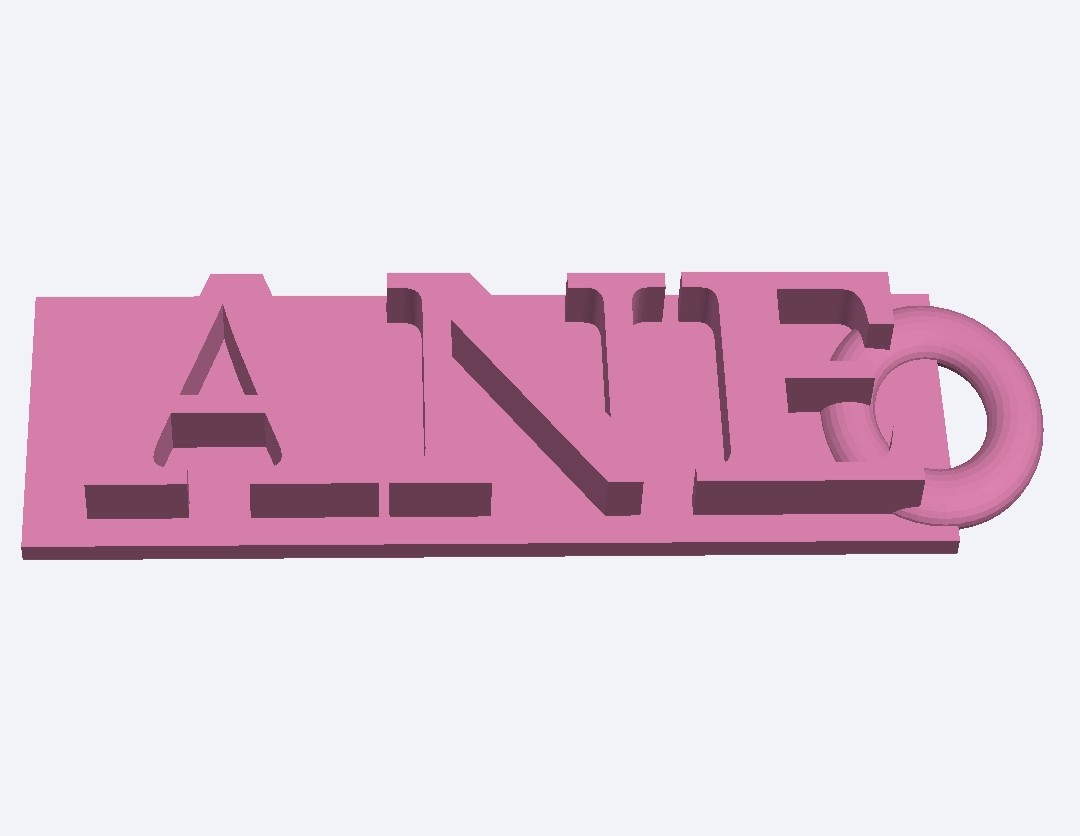 Free Personal Accessories STL Download - Llavero con el nombre Ane.by ...