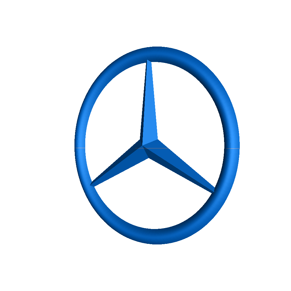 Flat Mercedes Logo | 3D models download | Creality Cloud