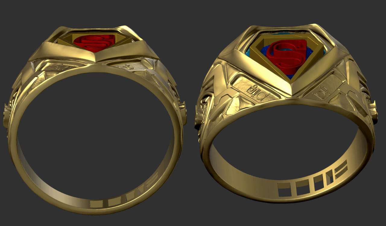 Superman Ring, Jewelry, League, Ring, Cosplay. | 3D models download ...