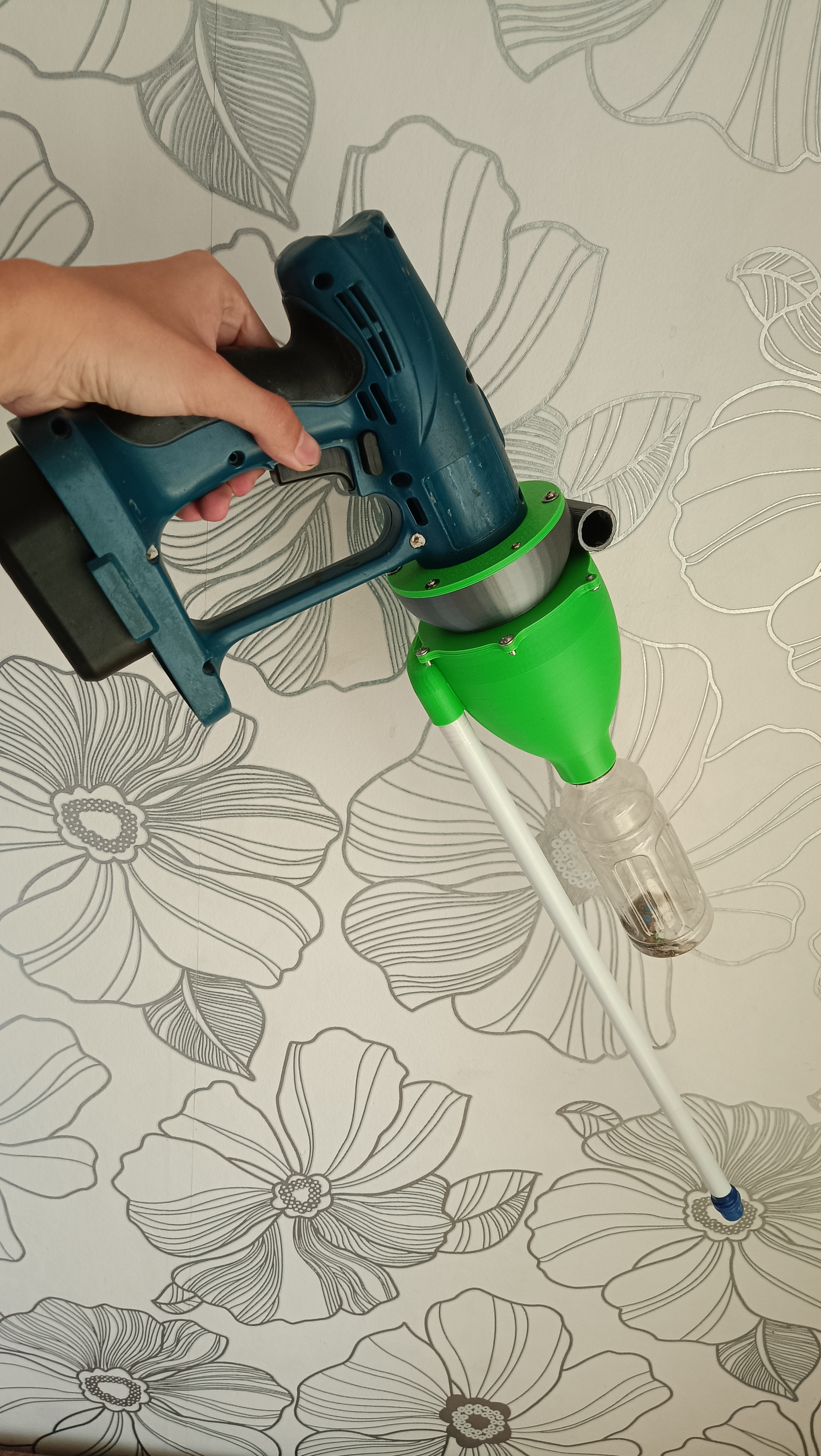 I build cyclone vacuum cleaner. and it can even suck in bolts and water ...
