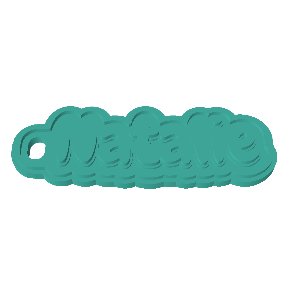 Free Jewelry & Accessories STL Download - Nataliekeychainby Tiffany Regan