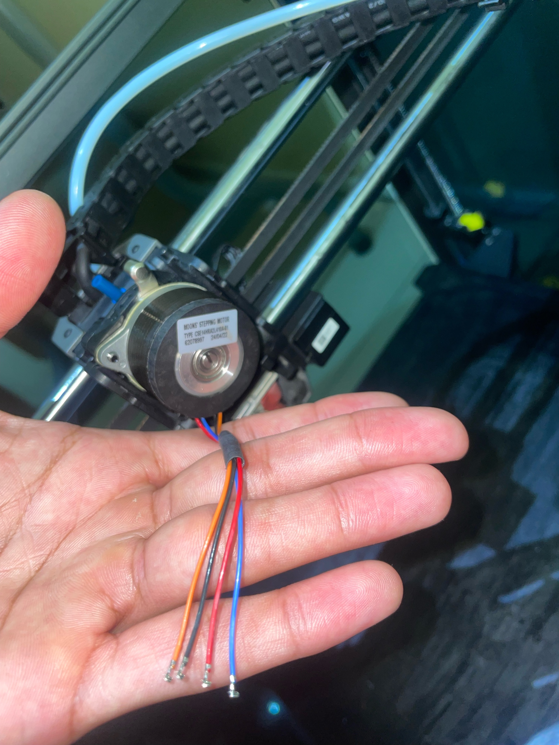 Hi. My Creality k1 max extruder motor’s cables came out of its ...