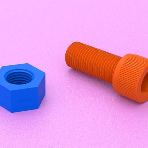 Toys & Games STL indir - Nut and bolt fidget toy - Creative Craft 3D