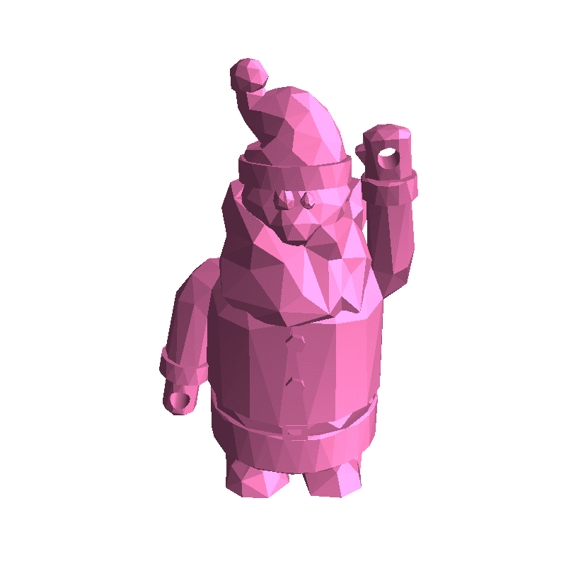 3D Printer Files | 3MF File | Santa Low Poly | Creality Cloud