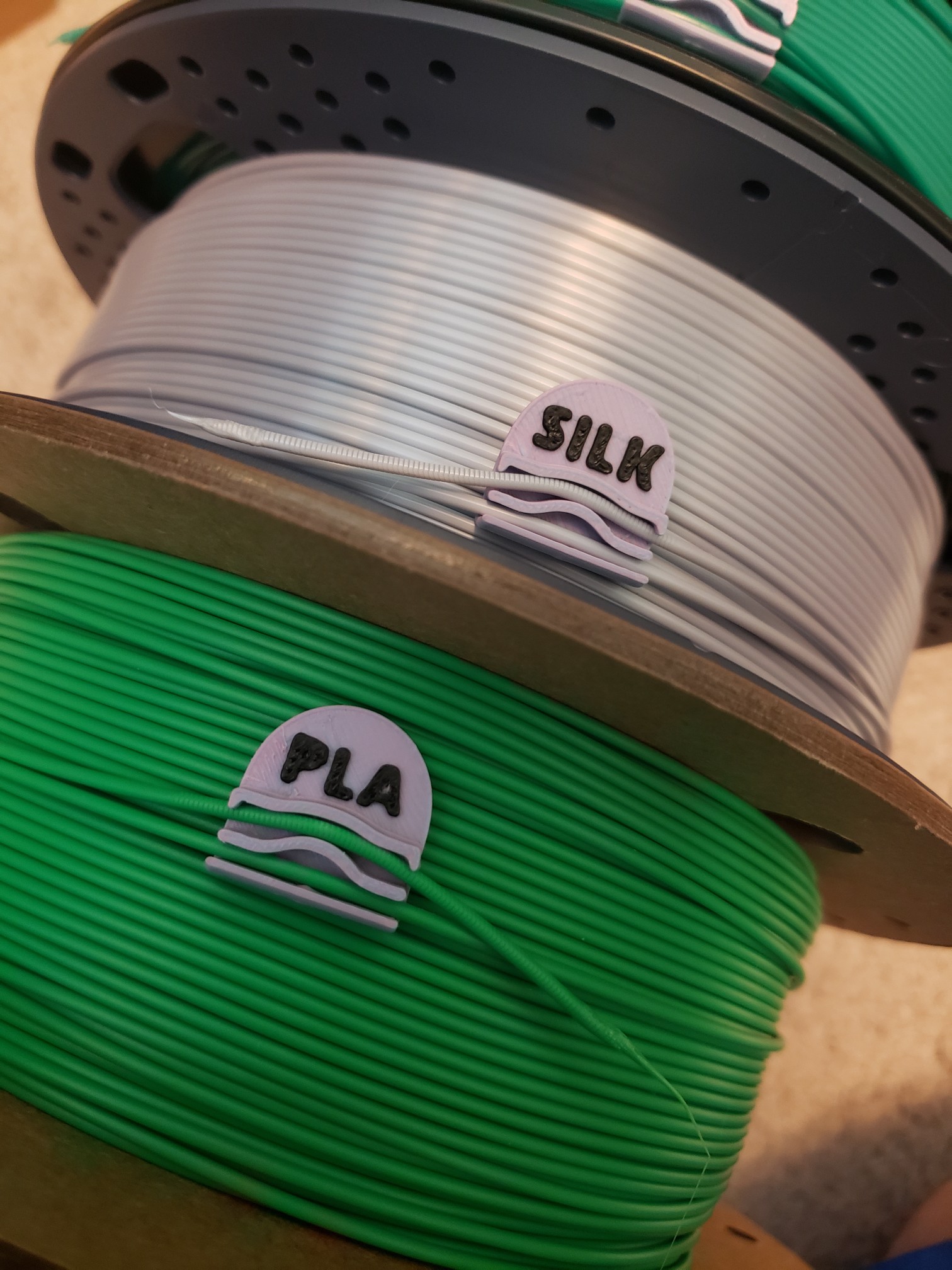 3D Printer Files | 3MF File | Labeled Filament Clip (Single or ...