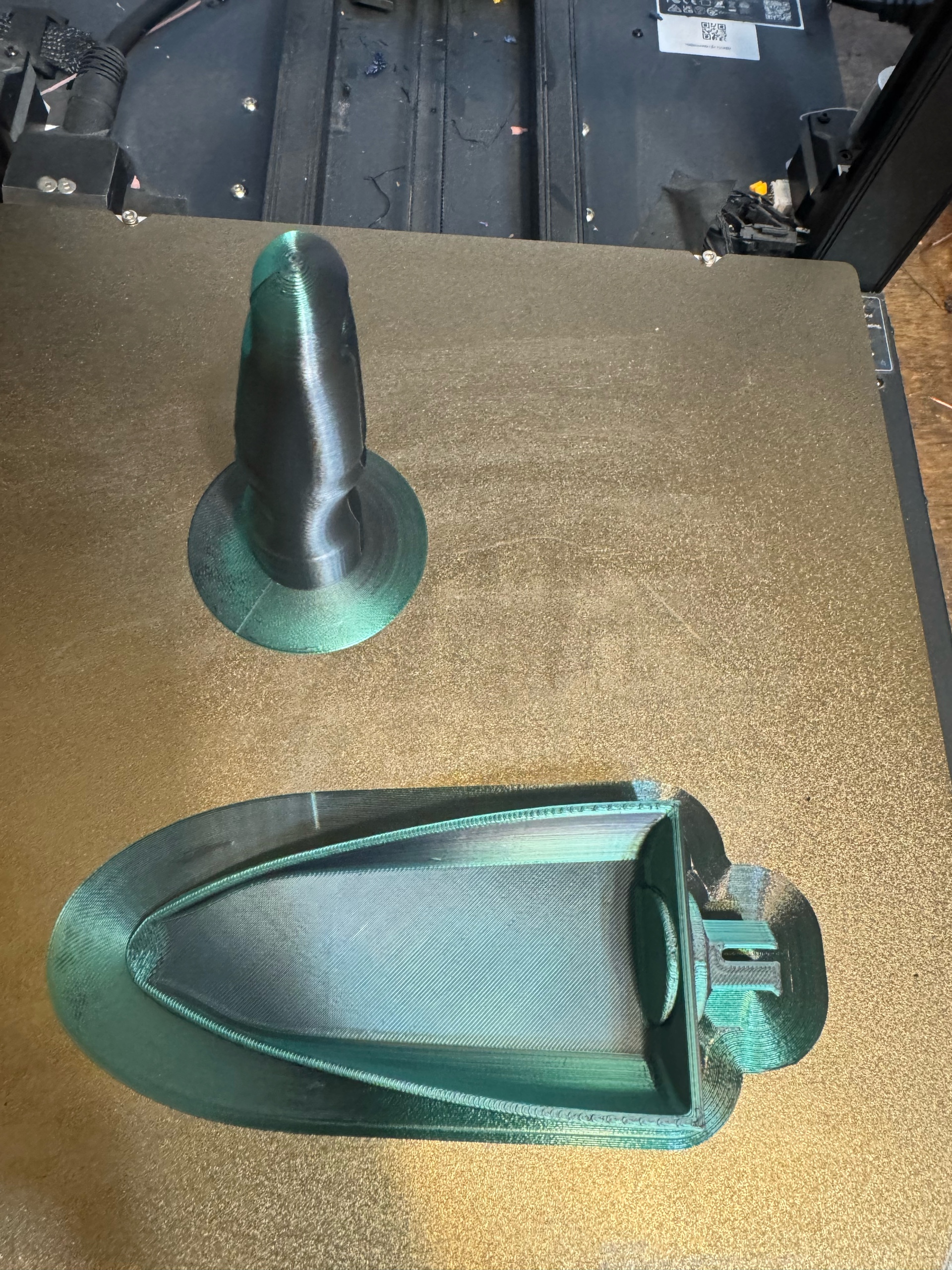 Made both in PLA red shovel handle broke into three pieces trying to ...