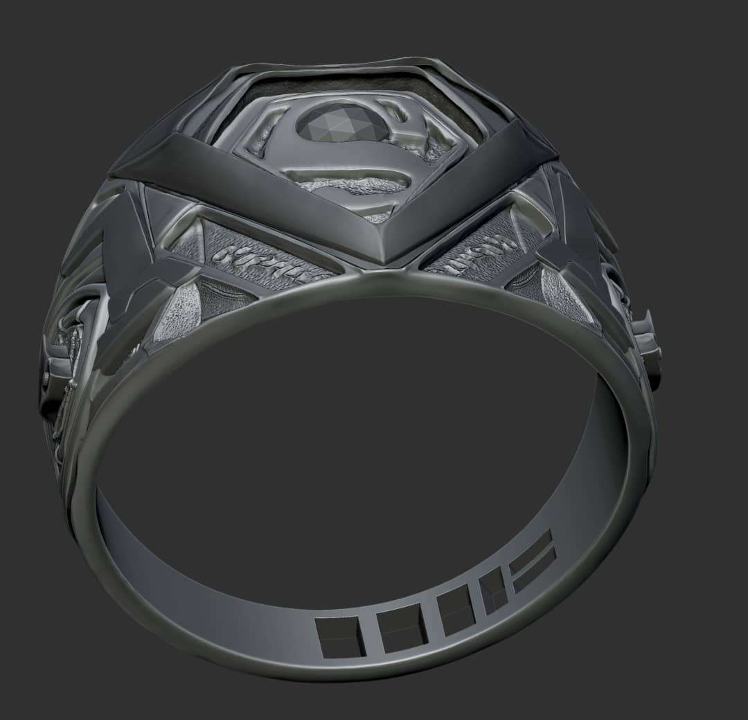Superman Ring, Jewelry, League, Ring, Cosplay. | 3D models download ...