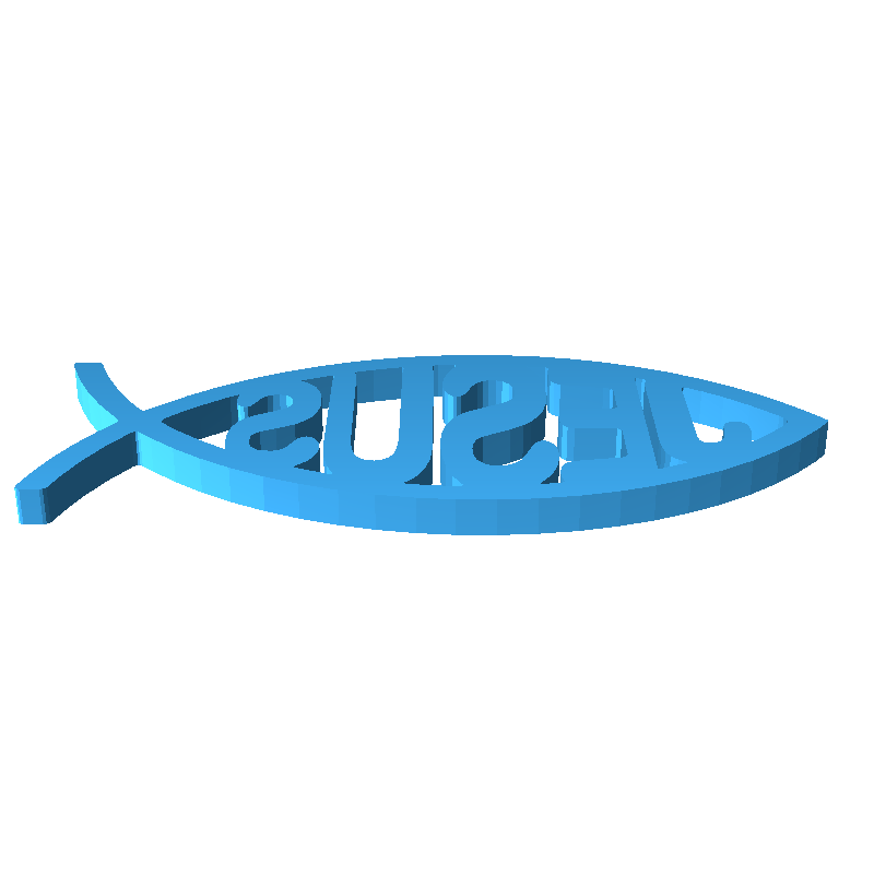 Cool Jesus fish design that is quick and easy to print! | Creality Cloud