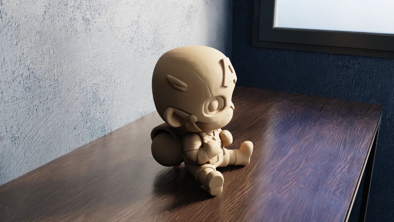 3D Printer Files | 3MF File | Chibi Captain America | Creality Cloud