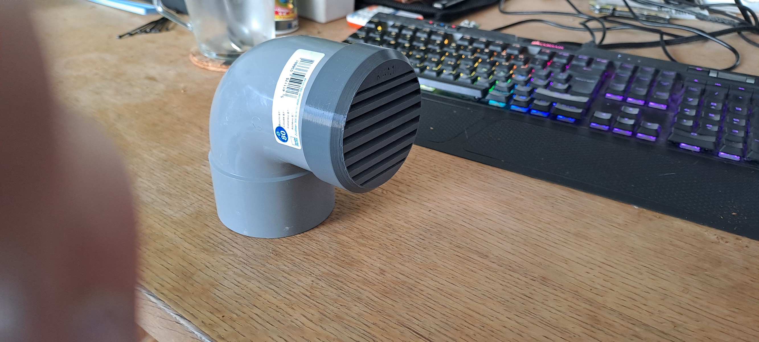 3D Printer Files | 3MF File | vent mount for 80mm pvc pipe | Creality Cloud