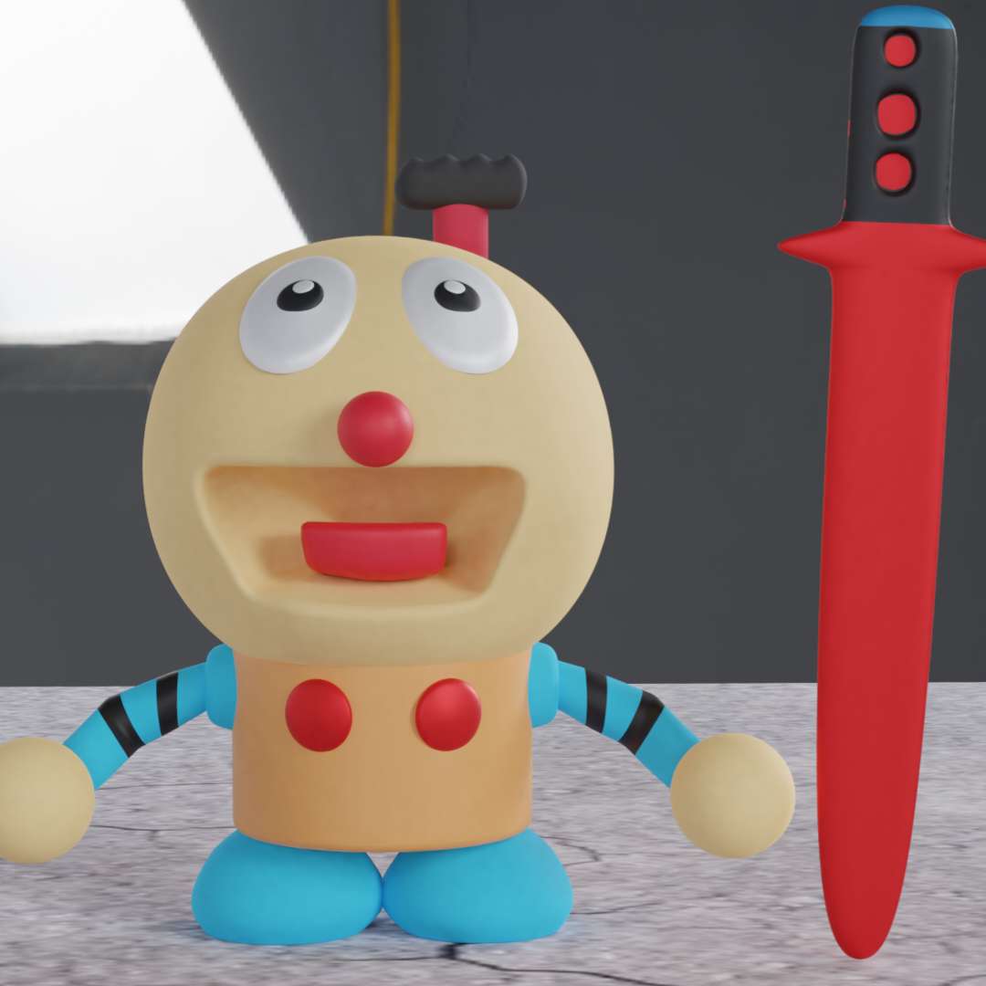 Cartoon kitretsu-Korosuke with sword | 3D modeller indir | Creality Bulutu