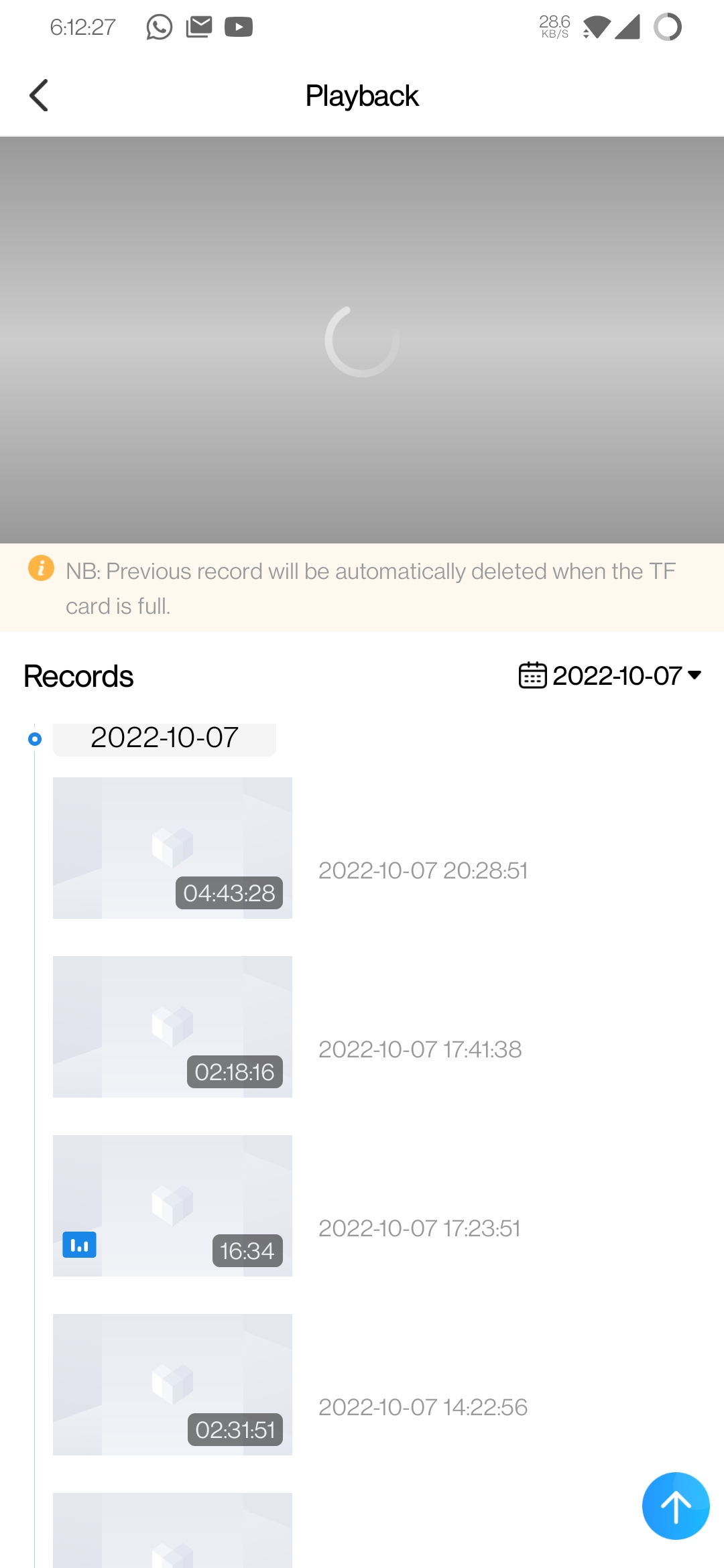 Is it normal that I haven't been able to view a single recording (auto recording on) on my ...