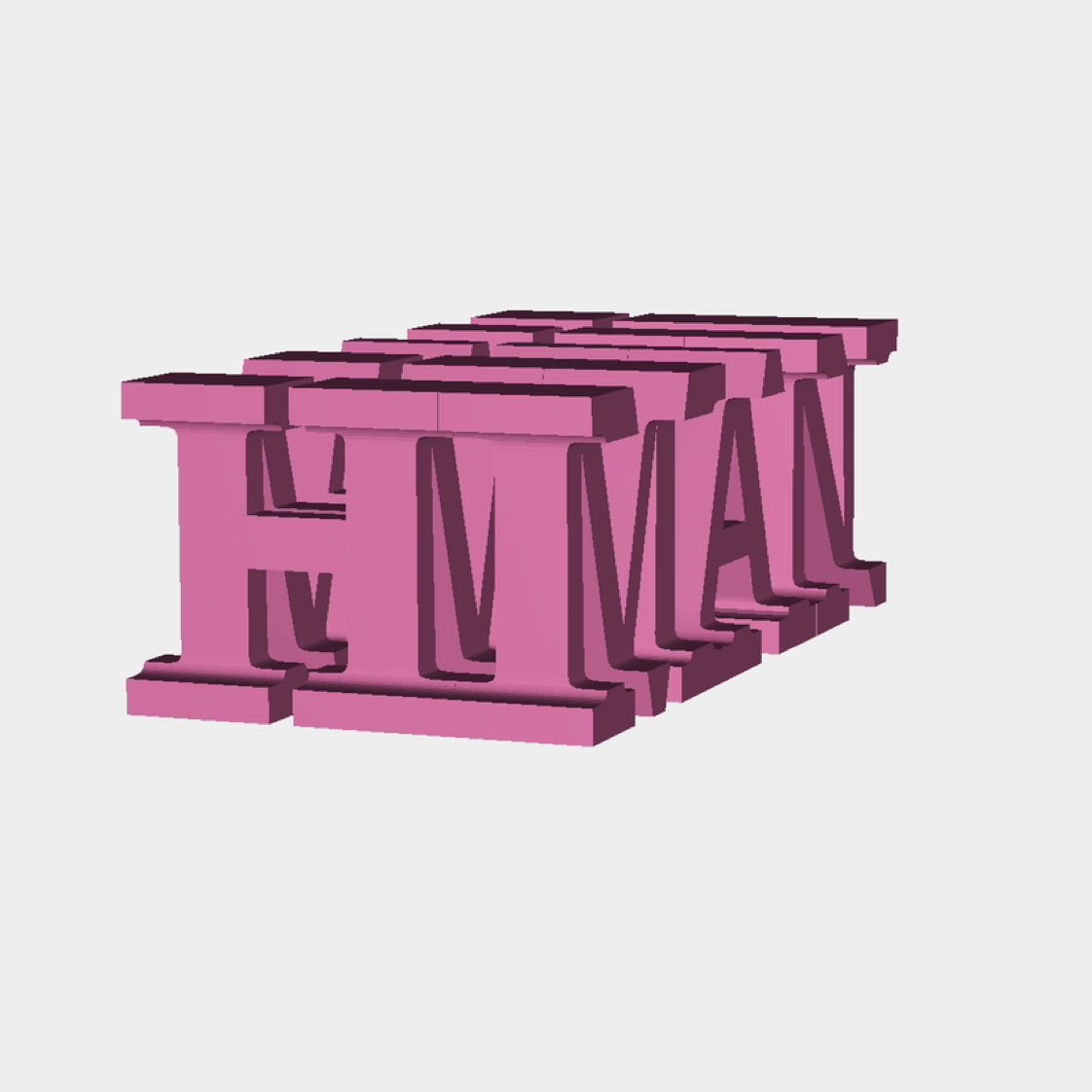 Text flip: Hi-Man | 3D models download | Creality Cloud