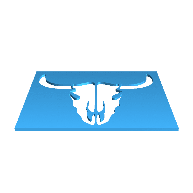 Free Digital Art STL Download - Bull Skull stencilby SMT_M 🦊