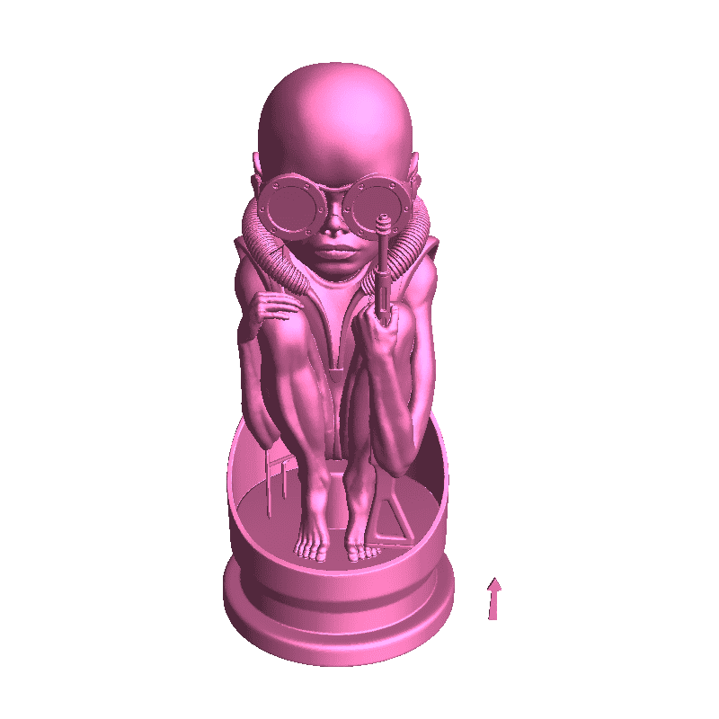 Free Characters & Creatures STL Download - Giger Baby Bulletby raz0rf0x