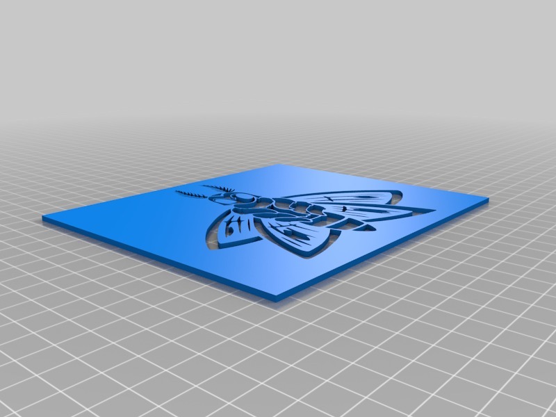 Moth stencil | 3D models download | Creality Cloud
