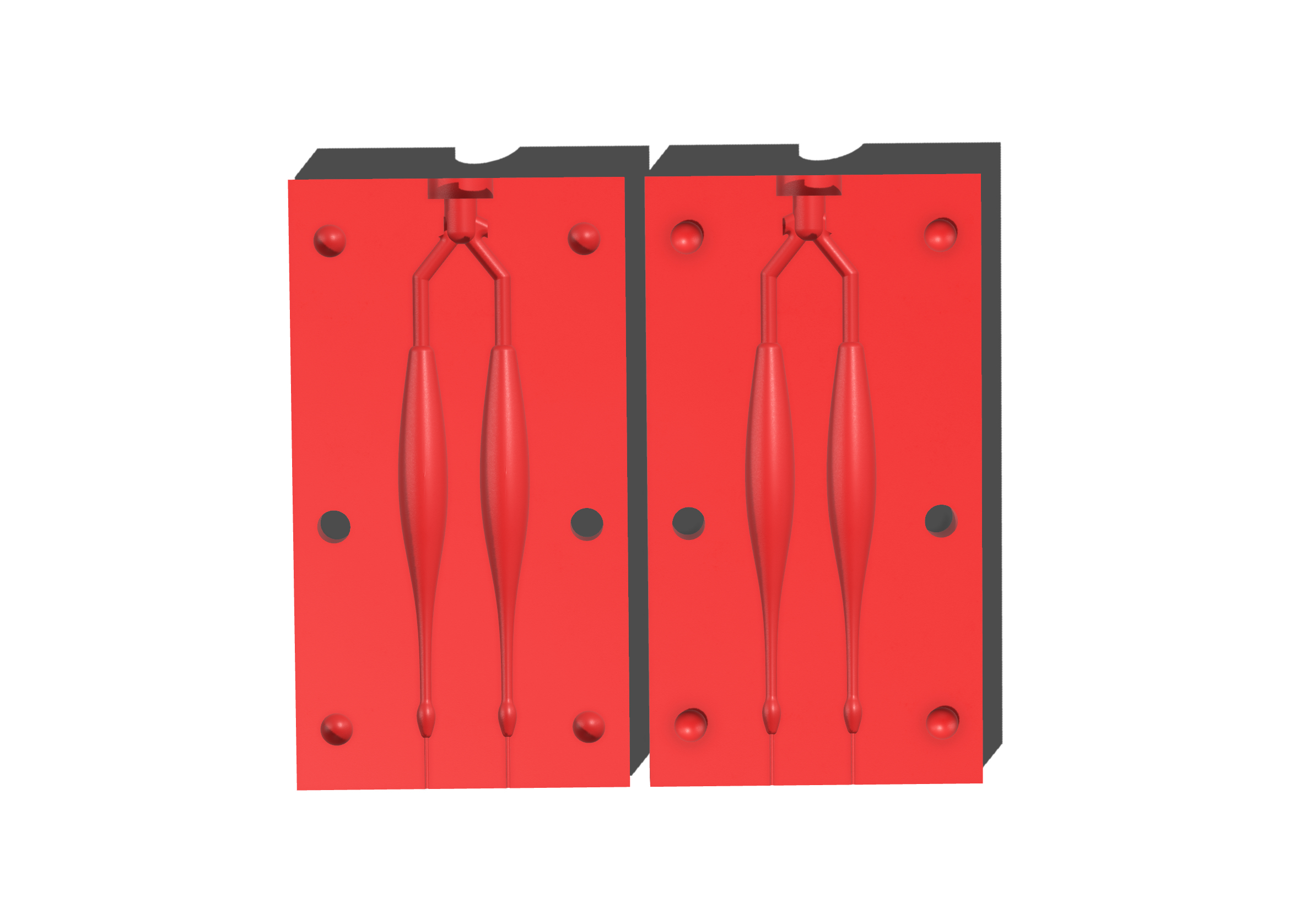 Straight worm mold for soft plastic injection | 3D models download ...