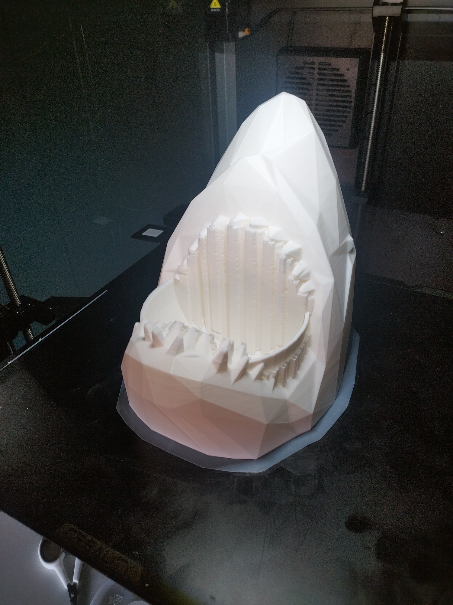 shark bowl needed plenty of support for the bowl and the teeth ...