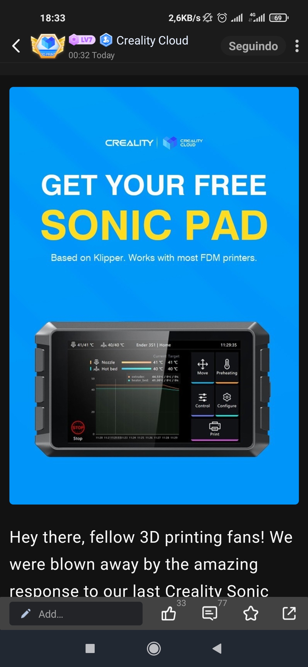 Eu quero muito um Sonic pad | Creality Cloud