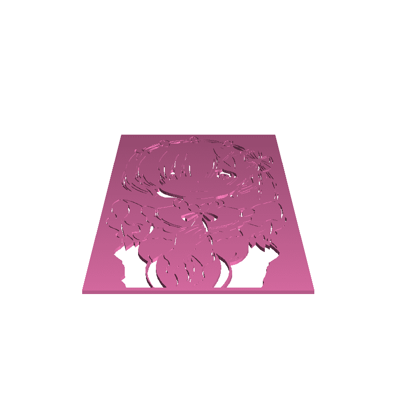 Free Digital Art STL Download - Rem stencil 3by SMT_M 🦊