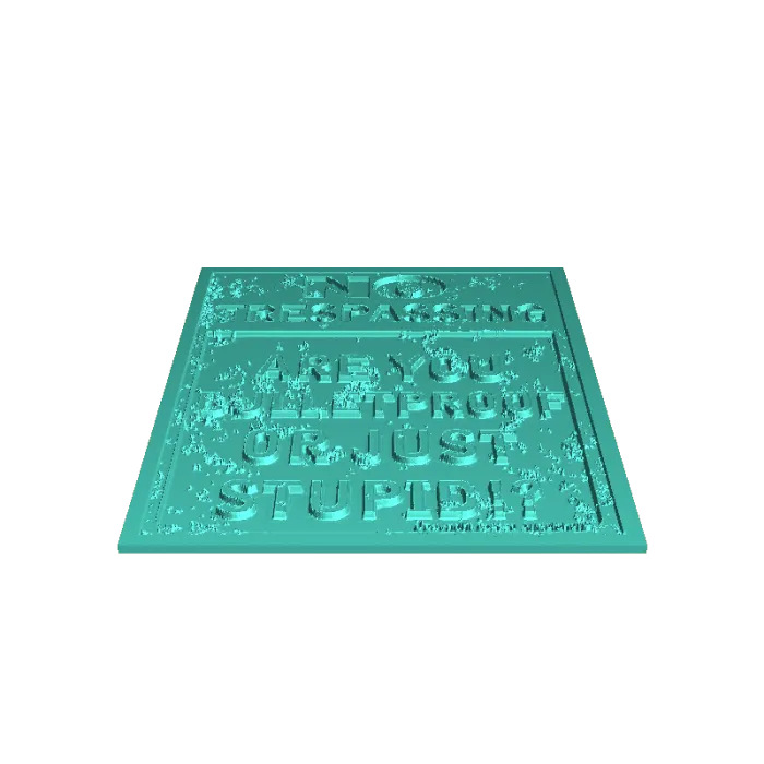 Free Home Decorations & Ornaments STL Download - Warning V2 revised ...