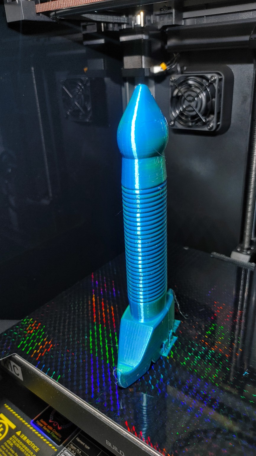 looks pretty good for a .24 layer height - supports not needed but helped stabilize a bit (1st ...