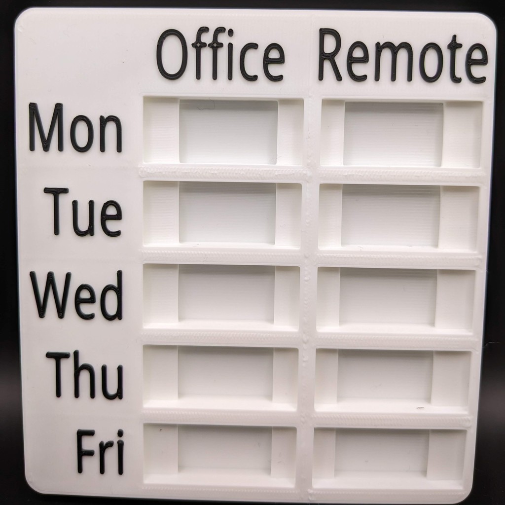 WFH Office Door Calendar | 3D models download | Creality Cloud