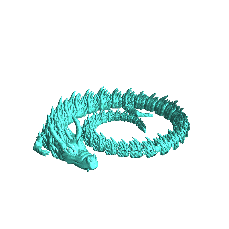 Characters & Creatures STL Download - flexi spiked dragonby Mr3DBeast