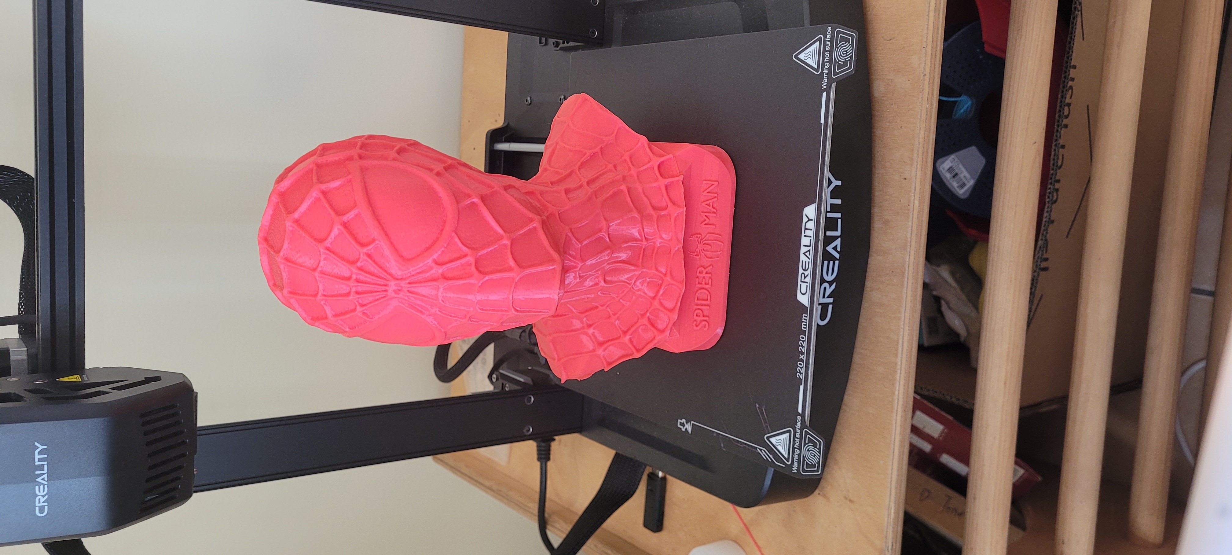 just finished my spiderman bust. it came out great. Used the Creality ...