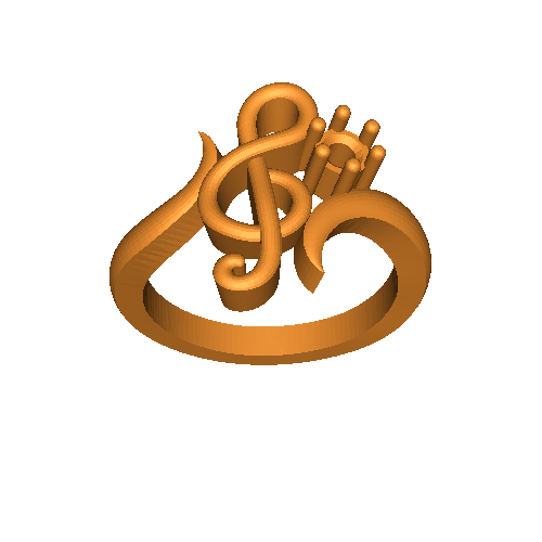 3D Printer Files | 3MF File | Clef ring | Creality Cloud