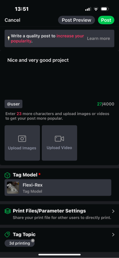 Nice and very good project | Creality Cloud