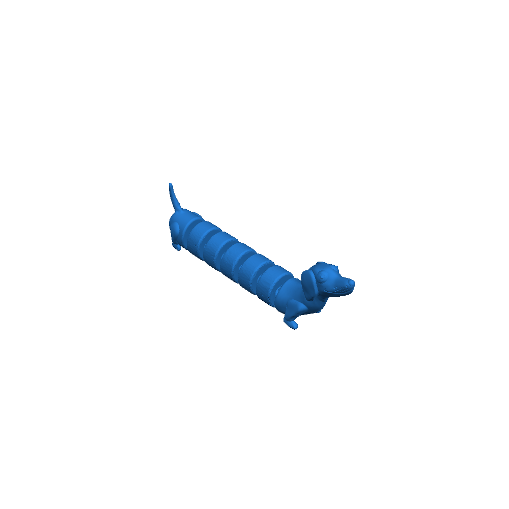 3D Printer Files | 3MF File | Articulated Weiner Dog | Creality Cloud