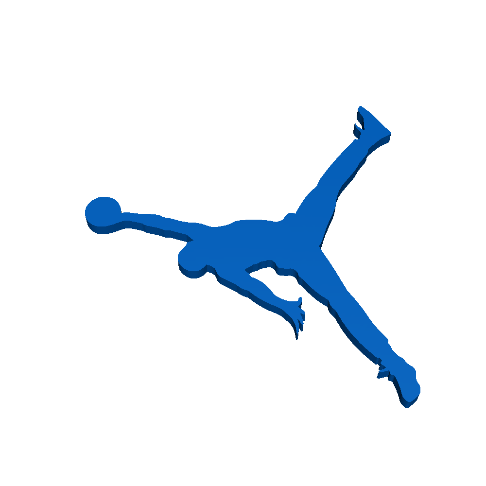 Free Digital Art STL Download - MJ jump logoby Wombat