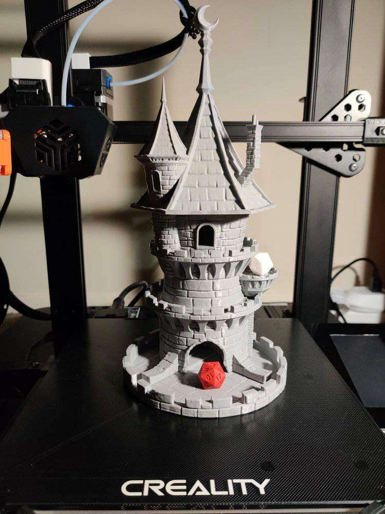 A tower printed by CR-6SE, who printed it with Creality Cloud wifi-box | Creality Cloud