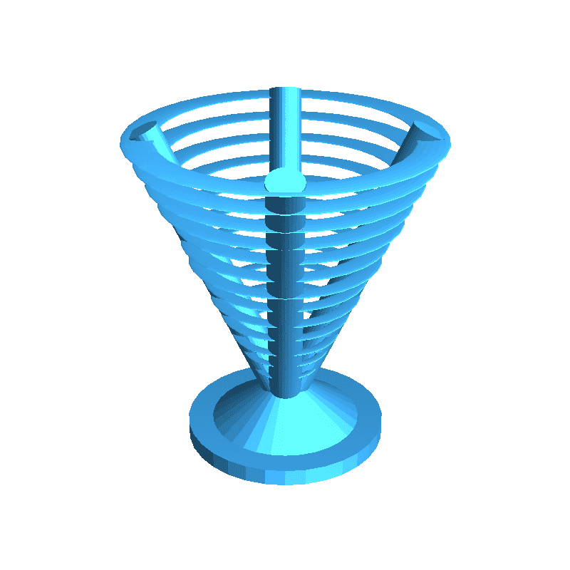 Free Test Models STL Download - Circle_Overhang_Testby Michael Hutter