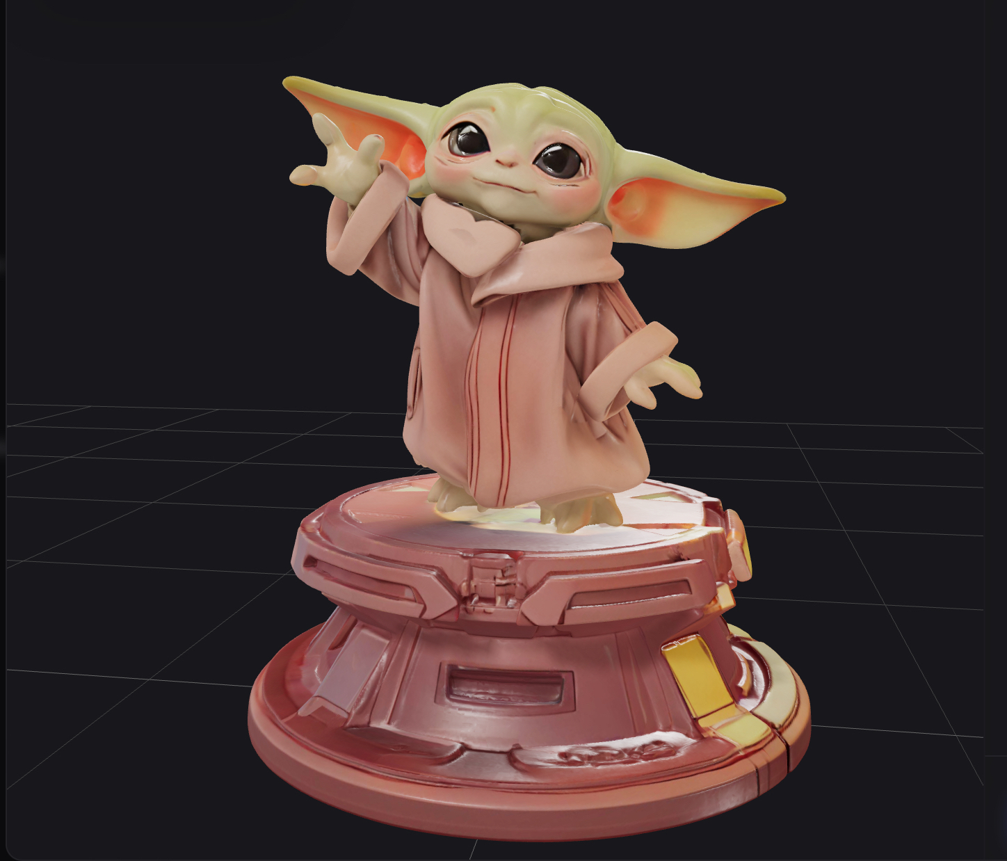3D Printer Files | 3MF File | Grogu hello | Creality Cloud