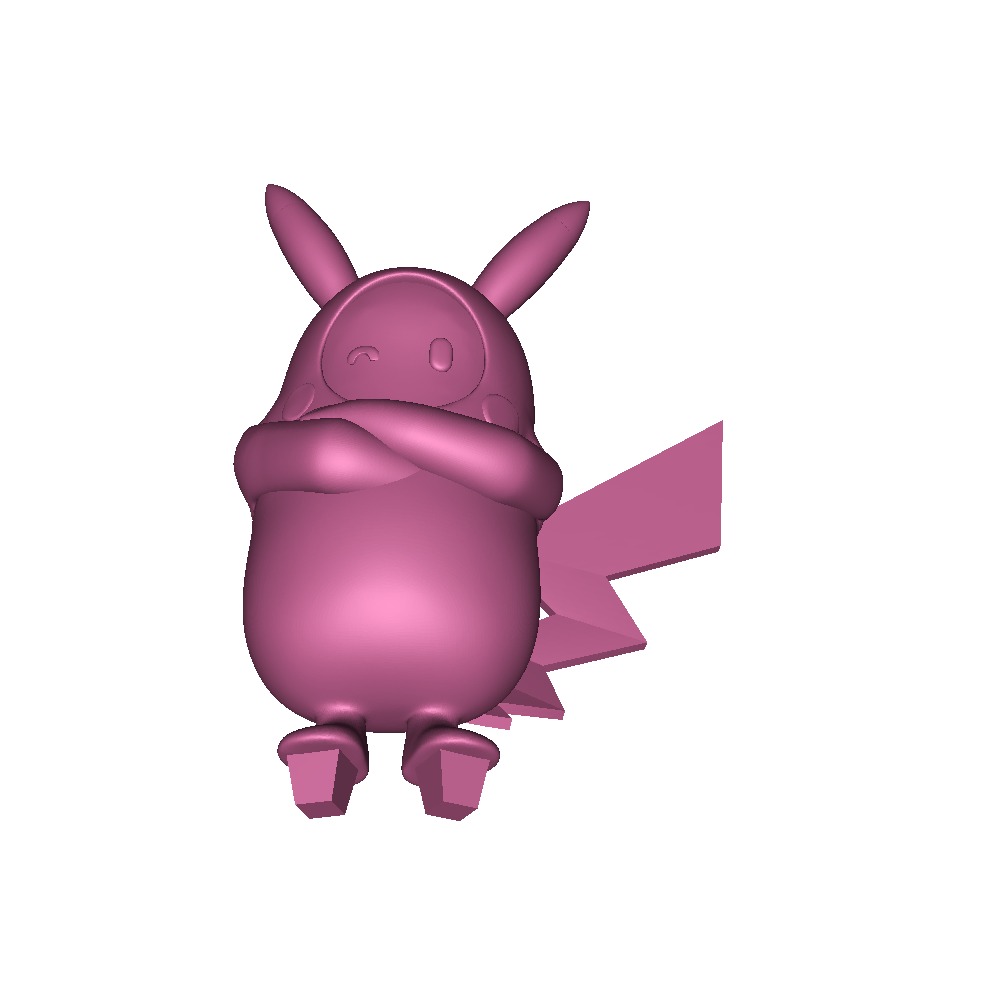 Free Characters STL Download - cute pikachu by Dimi222